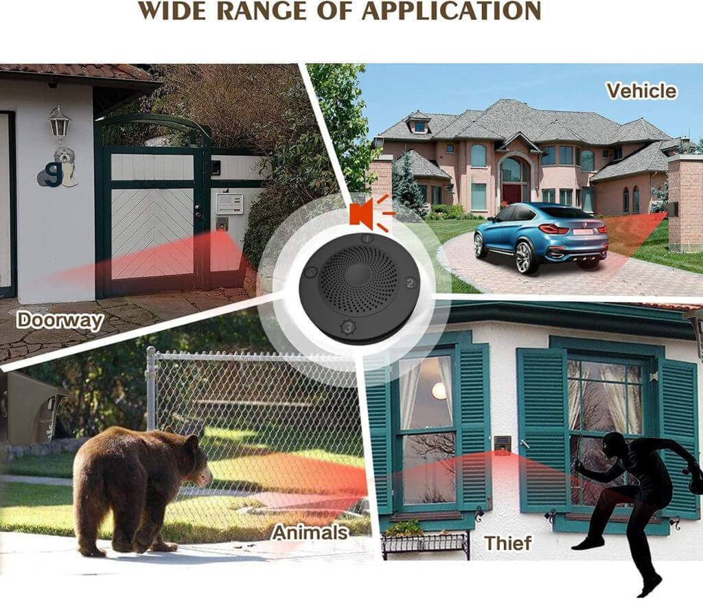 1/2 Mile 4-Zone Solar Driveway Alarm Kit - HOSMART
