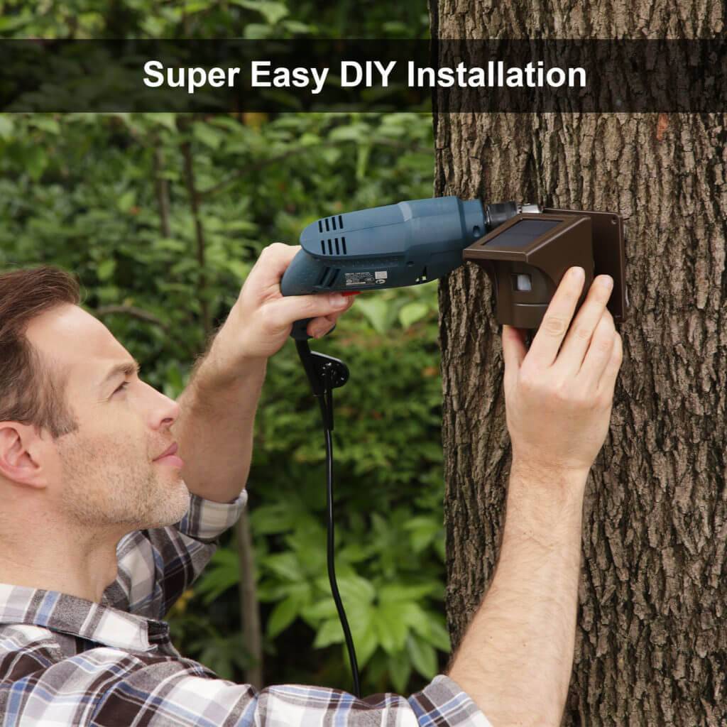 1/2 Mile Smart Solar Wireless Driveway Alarm with WIFI - HOSMART